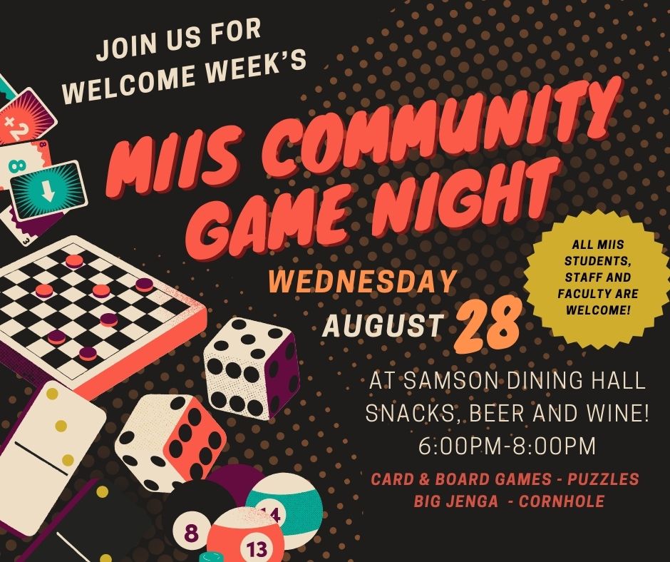 MIIS Community Game Night | Middlebury Institute of International ...