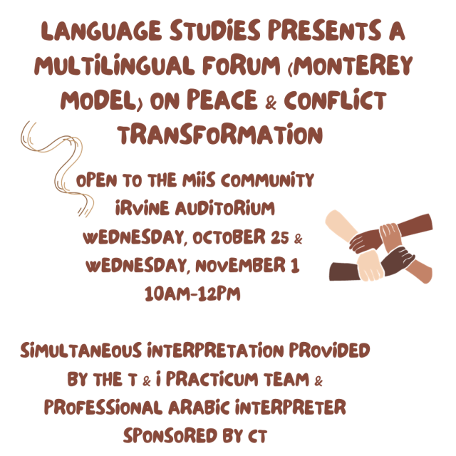 Multilingual Mini-Monterey Model on Peace & Conflict Transformation ...