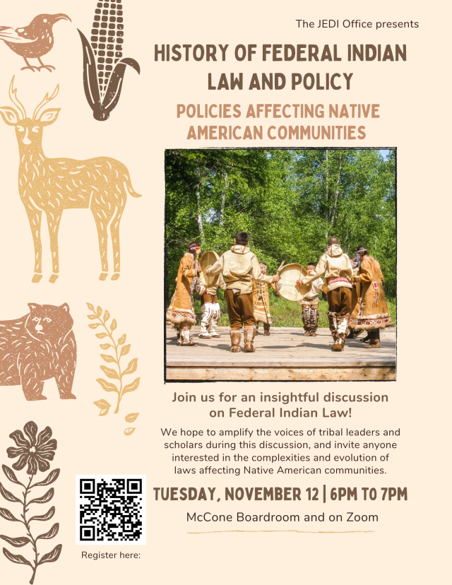 Native American Heritage Month Events: History of Federal Indian Law ...