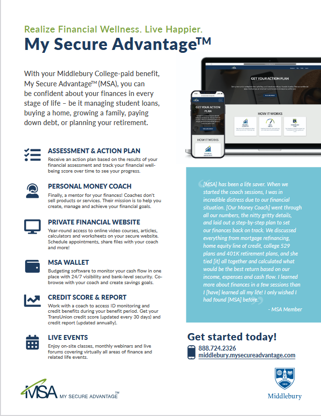 My Secure Advantage | Middlebury