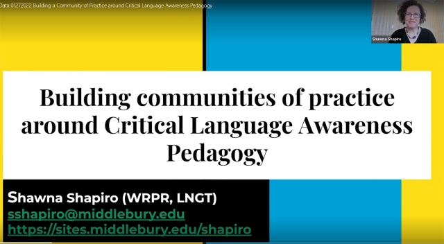 Critical Language Awareness Pedagogy | Middlebury